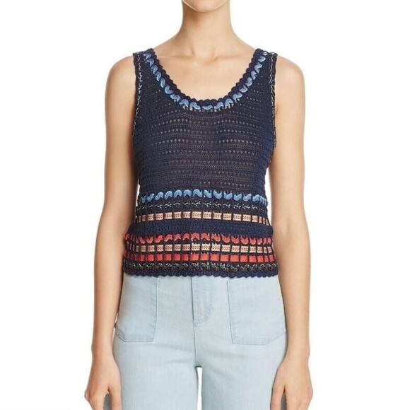 Alice + Olivia | Tops | Alice Olivia Tank Top Womens Large Navy Blue ...